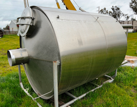 1240 gallon Stainless Steel Jacketed Tank/Kettle, 6' diameter x 7 ...