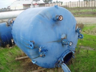 2000 gallon Glass Lined Tank, 7' diameter x 7' straight side, 20 ...