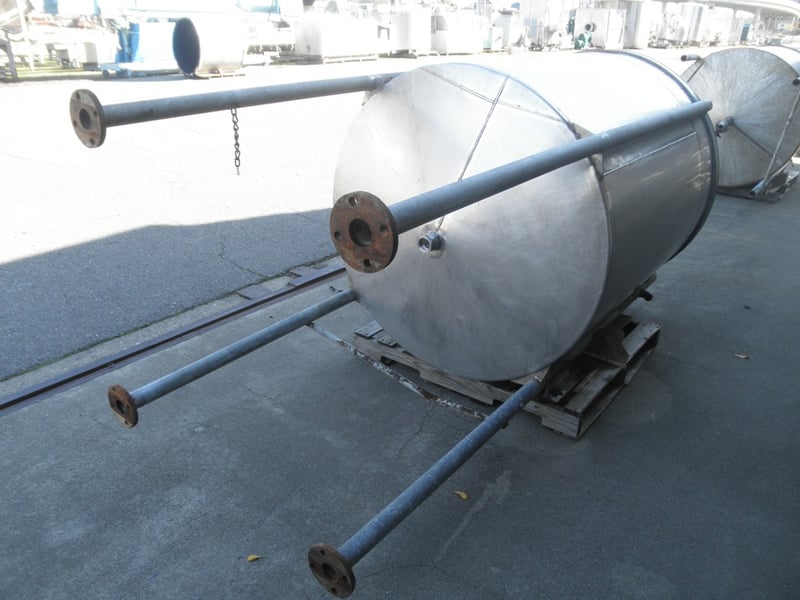 475 gallon Stainless Steel Open-Top Tank, 50" diameter x 60" straight ...