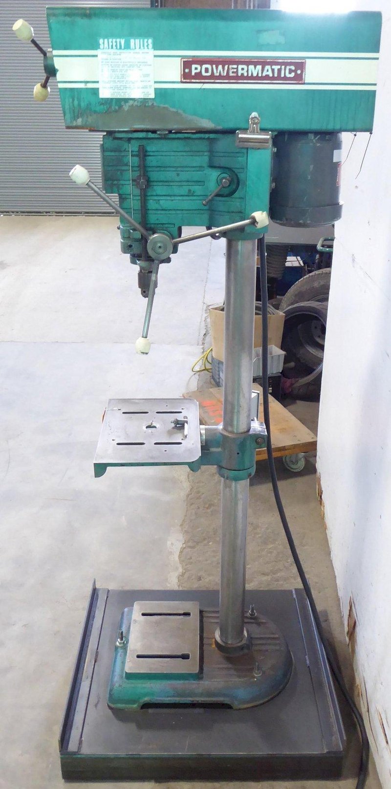 15" Powermatic #1150, floor single spindle drill, 6" spindle travel ...