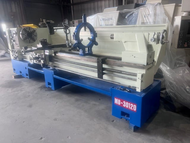 30" x 120" Lehigh #MB-30120, engine lathe, 4-jaw, 6.25" bore, 15-840 ...