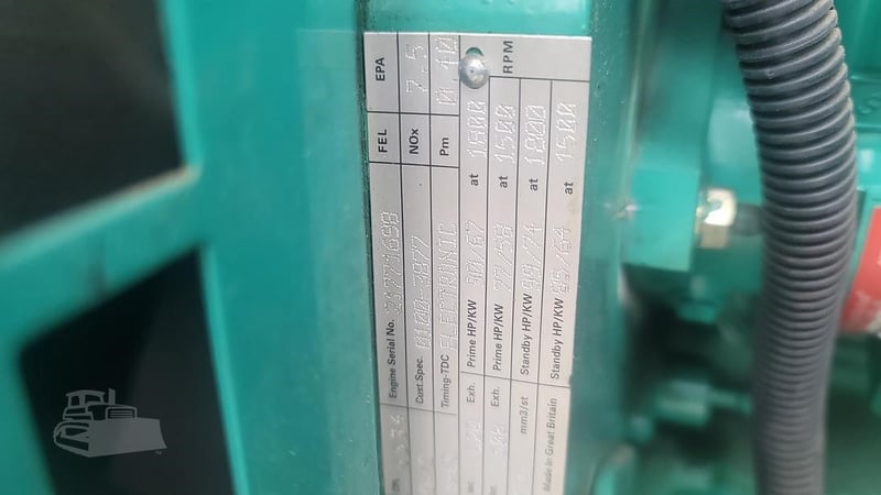 50 KW Cummins #4BT3.9, 3-phase, 441 hours, enclosure fuel base tank ...