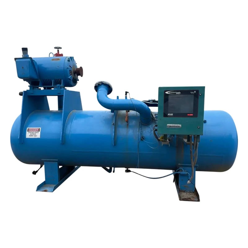 350 HP, M & M #268-121594, screw compressor package, 300 PSIG, Frick ...