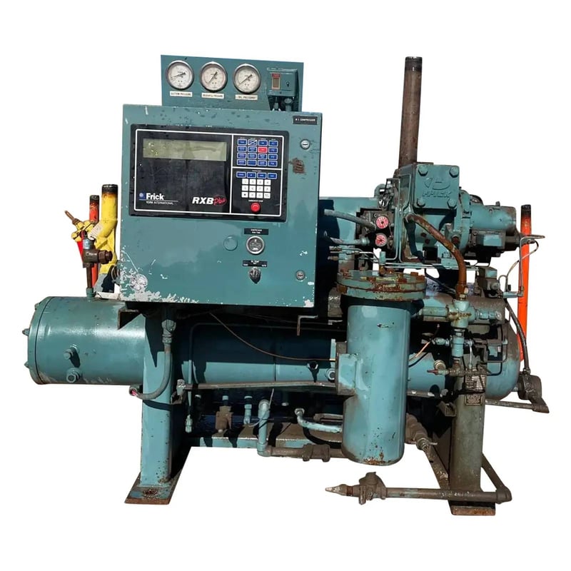 50 HP Frick #RXB19, Rotary Screw Compressor Package, 240/480 V., Frick ...