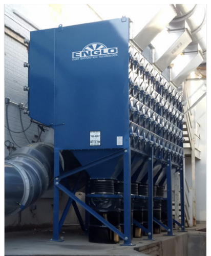 5000 cfm Englo #2-8, dust collector, 8 filters, 2032 filter area, new ...