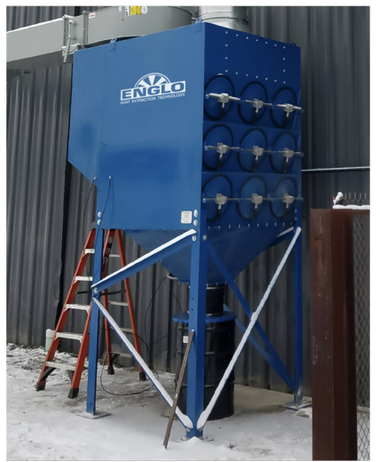 15000 cfm Englo #3-24, dust collector, 24 filters, 6096 filter area ...