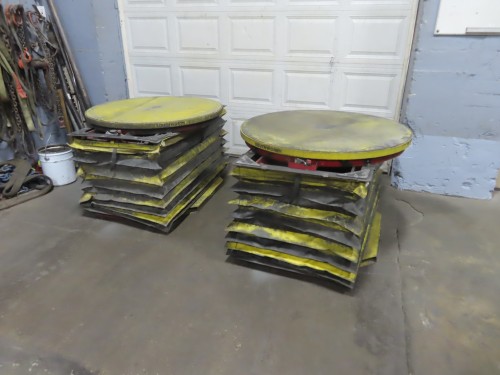 4500 lb. Southworth lift table, air operated PalletPal with rotating ...