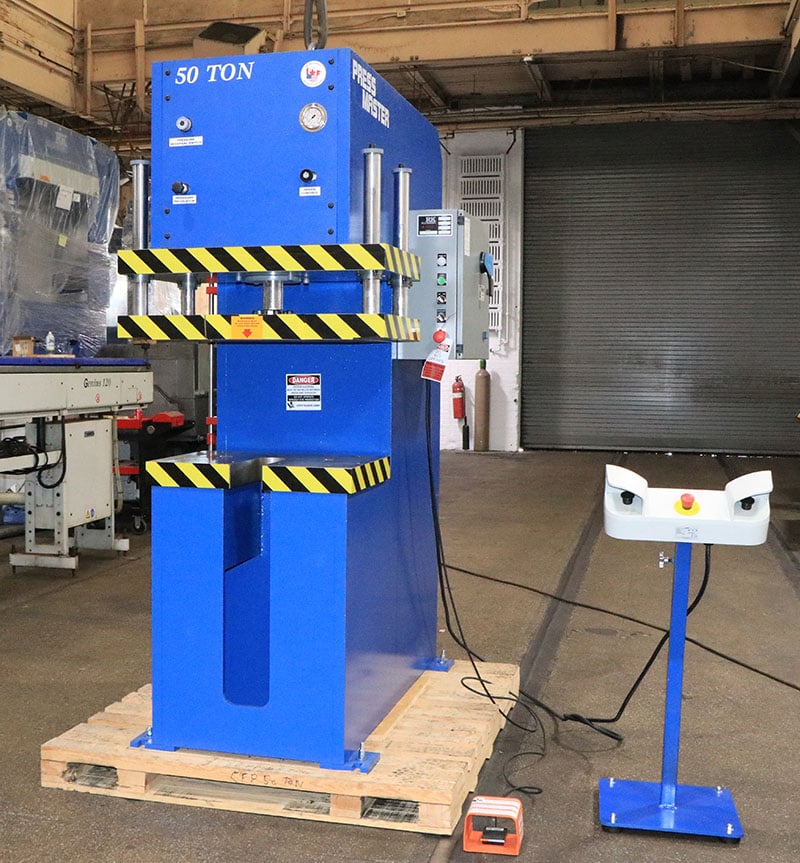 50 Ton, Press Master #CFP-50, hydraulic c-frame press, 12" stroke, 13 ...
