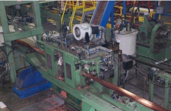 SMS, copper tube cast & roll-melting, casting, milling & 3-roll HRM ...