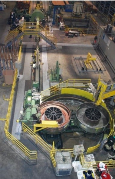 SMS, copper tube cast & roll-melting, casting, milling & 3-roll HRM ...