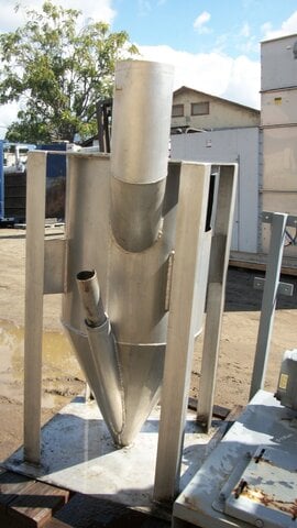 Aluminum Hopper, 22" diameter x 25" straight side, 23" cone bottom, 6.5 ...