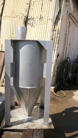 Aluminum Hopper, 22" diameter x 25" straight side, 23" cone bottom, 6.5 ...
