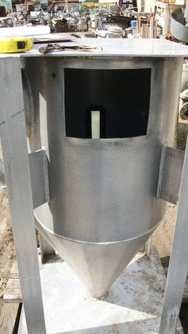 Aluminum Hopper, 22" diameter x 25" straight side, 23" cone bottom, 6.5 ...