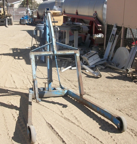 800 lb. Morse, Hydra Lift Drum Carrier w/Hydraulic pump, lift & titl ...