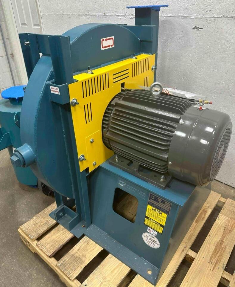 750 cfm, Twin City, 30 HP high pressure radial blower, size 140, arr 4 ...