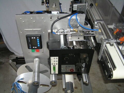 LabelPack #410, Print-Apply-Tamp Labeler w/conveyor for Sale | Surplus Record