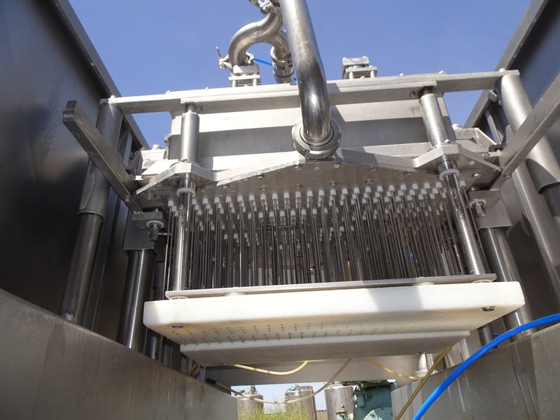 Brine Needle Injector, 25" width feed w/(25) bottom rows, 88" L table ...