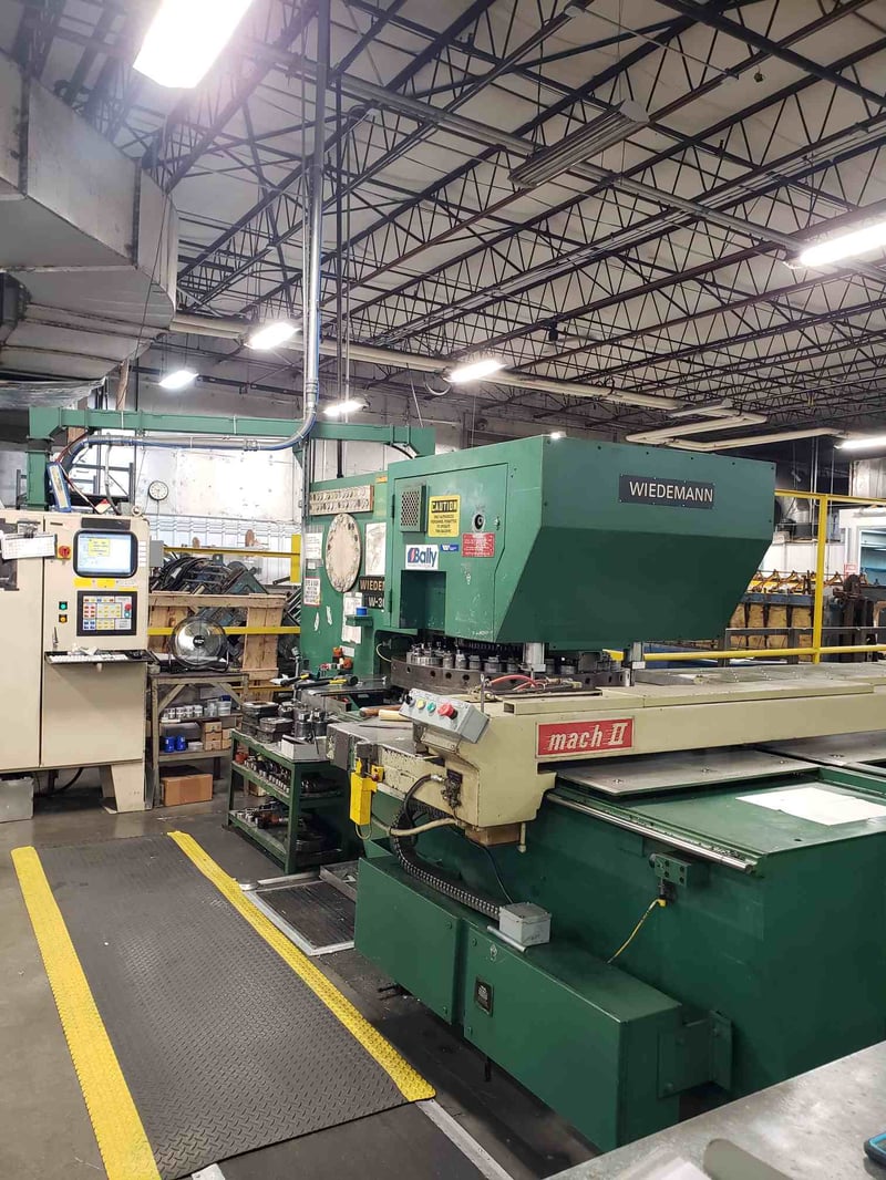 30 Ton, Wiedemann #W-3050, CNC Turret Punch, 50" x 72" sheet, 32 turret ...