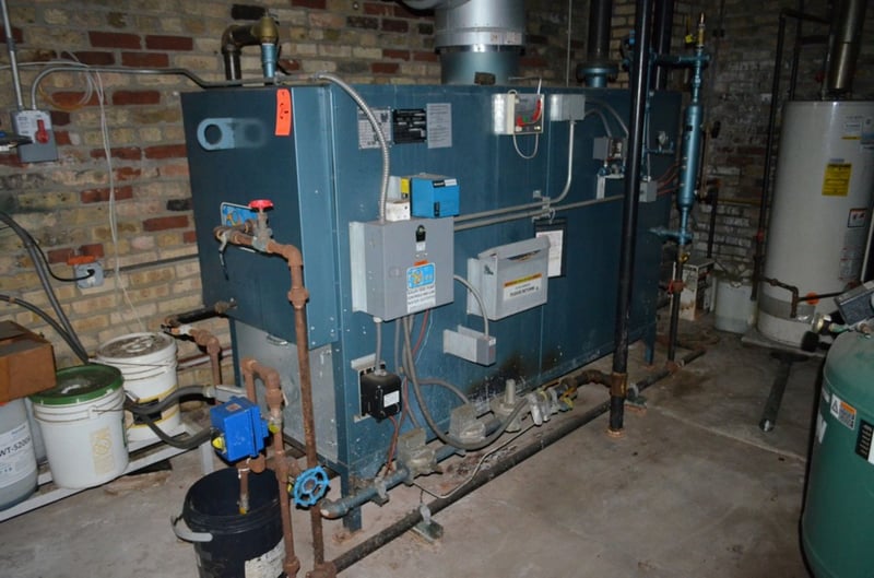 1590 PPH Rite Brand #165S, atmospheric low pressure 15 psi steam boiler ...