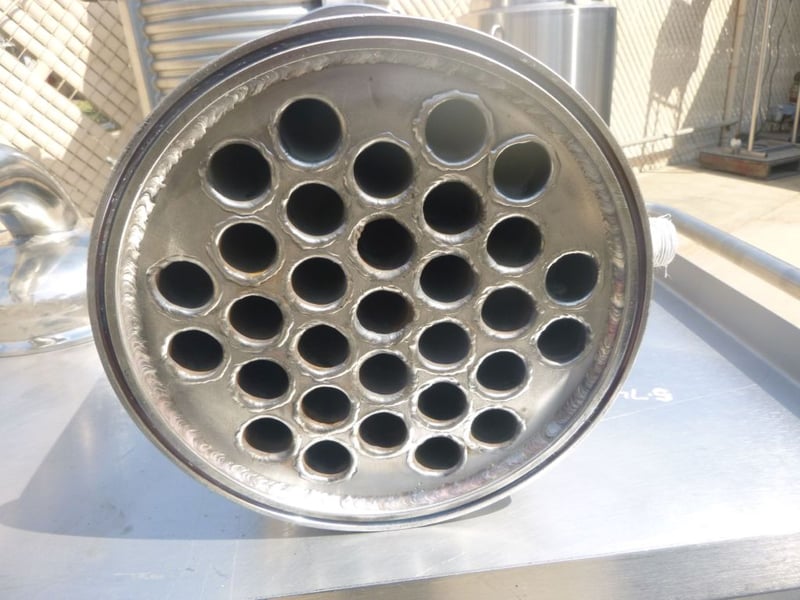 13.5 sq.ft. Stainless Steel single pass shell & tube heat exchanger, 31 ...