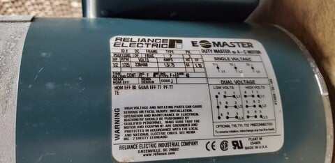 .50 HP 1725 RPM Reliance, Frame FB56C, 230/460 Volts (2 available) for ...