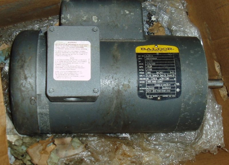 1.5 HP 1725 RPM Baldor #VM3514, Frame 56C, Motor Drive, 115/230 Volts for Sale | Surplus Record
