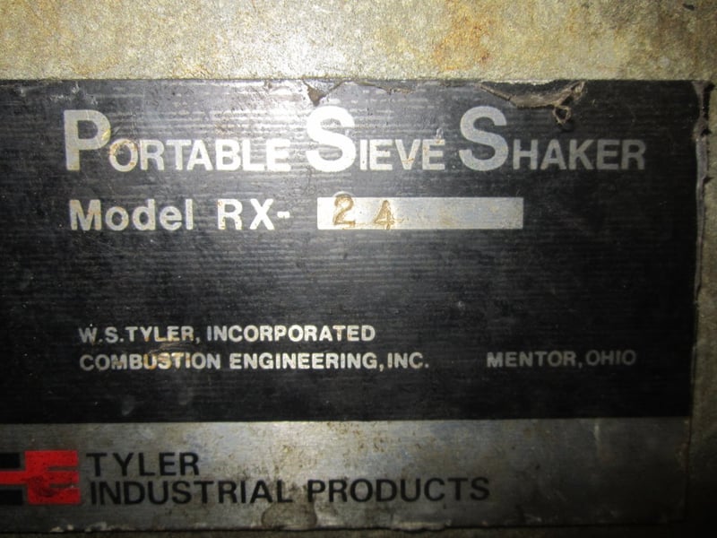 Tyler #RX-24, Portable Sieve Shaker, 13-3/4" width x 11" deep x 8" tall ...