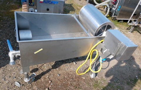11" x 19" Stainless Steel Rotary Screen, 21" x 45" x 15" deep sloped ...
