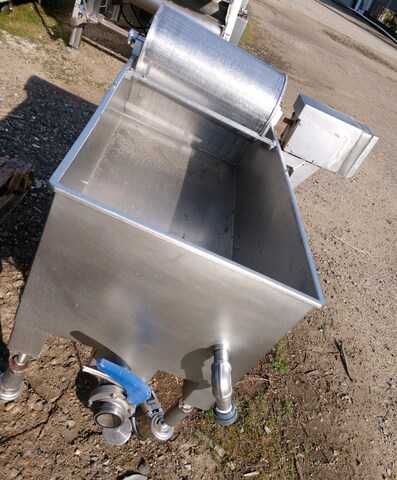 11" x 19" Stainless Steel Rotary Screen, 21" x 45" x 15" deep sloped ...