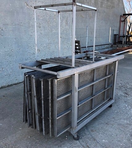 31" x 80" Rack of Spare Screens for Vibratory Feeder, Stainless Steel ...