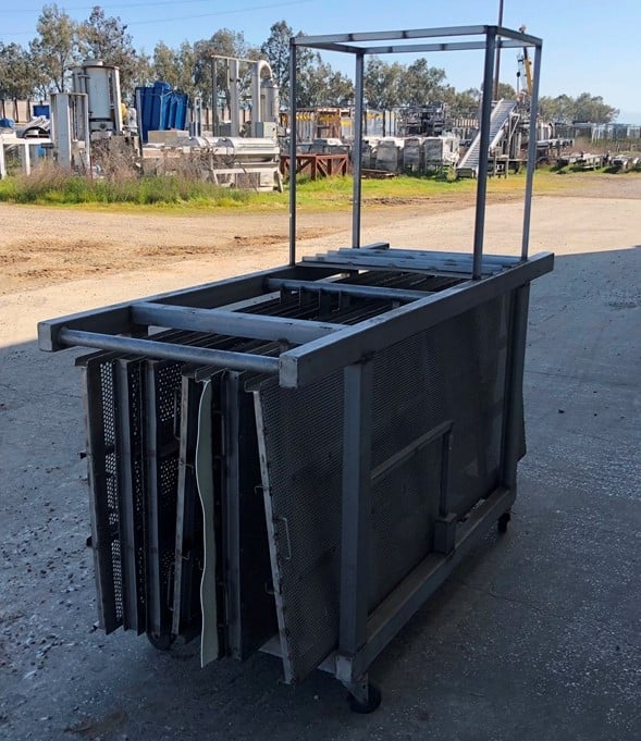 31" x 80" Rack of Spare Screens for Vibratory Feeder, Stainless Steel ...