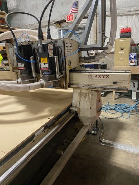 AXYZ #5022 PanelBuilder, CNC Router, 3 spindle, recent control upgrade ...