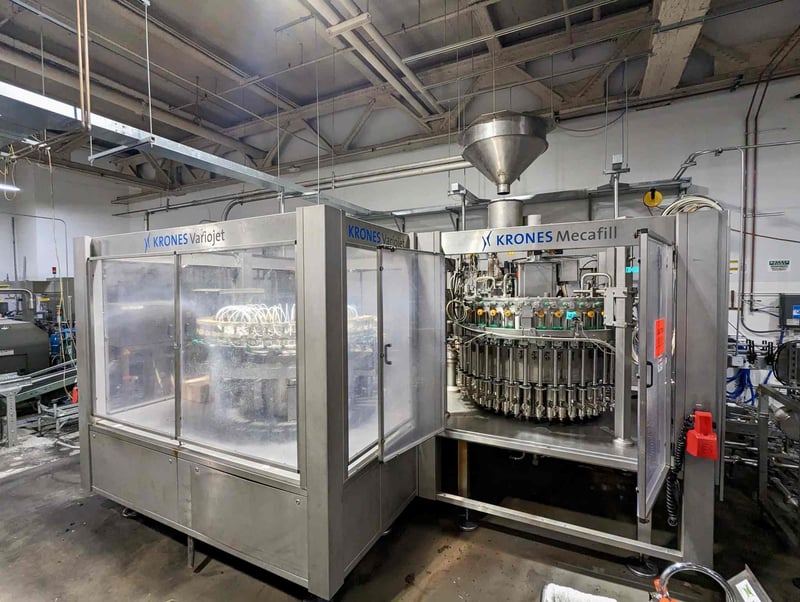Krones #040-113-M, Mecafill 40 Head Bottle Filler w/ Variojet Rinser ...