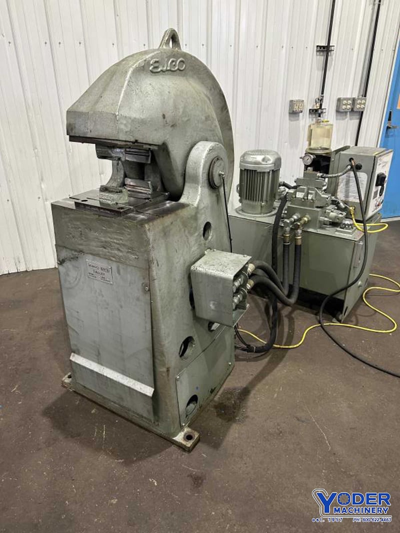 No. Mark-150 Esco, 500 ton swagging press, 8" die space open, 5" closed ...