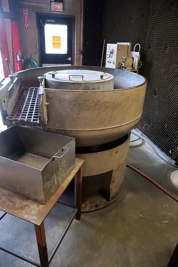 10 cu.ft. Roto-Finish, deburring machine, automatic discharge shute ...