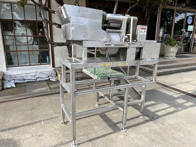 Urschel #G-A, dicer, 2 HP, mounted on elevated Stainless Steel portable ...