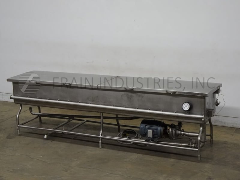 200 gallon Sani-Matic, trough style 304 Stainless Steel COP tank, with ...