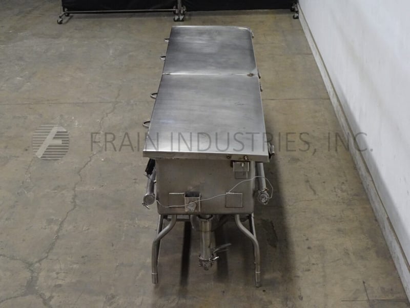 200 gallon Sani-Matic, trough style 304 Stainless Steel COP tank, with ...