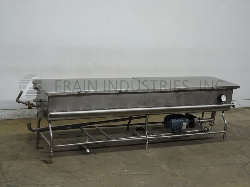 200 gallon Sani-Matic, trough style 304 Stainless Steel COP tank, with ...