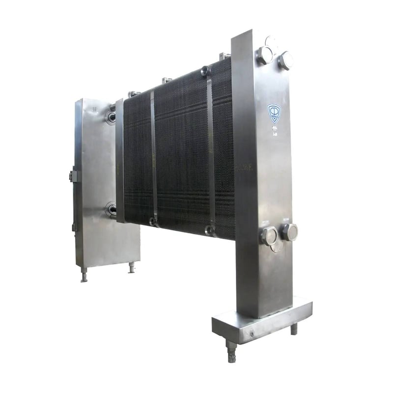 1490 sq.ft., APV, CR5, HTST Plate Heat Exchanger, (261) Stainless Steel ...