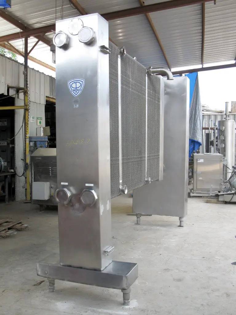 1490 sq.ft., APV, CR5, HTST Plate Heat Exchanger, (261) Stainless Steel ...