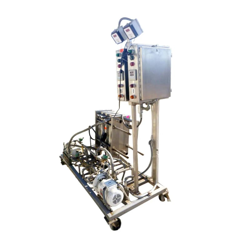 62 sq.ft., APV, HTST Heat Exchanger Skid, (92) Plates, (3) Dividers, 5 ...