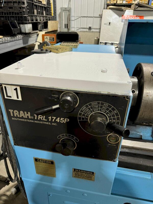 Southwestern Industries #Trak-TRL-1745P, 17" swing, 3 & 4 Jaw chucks ...