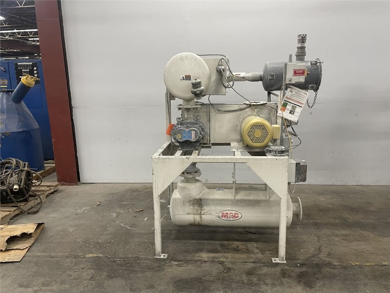 Mac #563, vacuum conveyor, 7.5 HP Baldor motor, 230/460 V., Dresser 45 ...