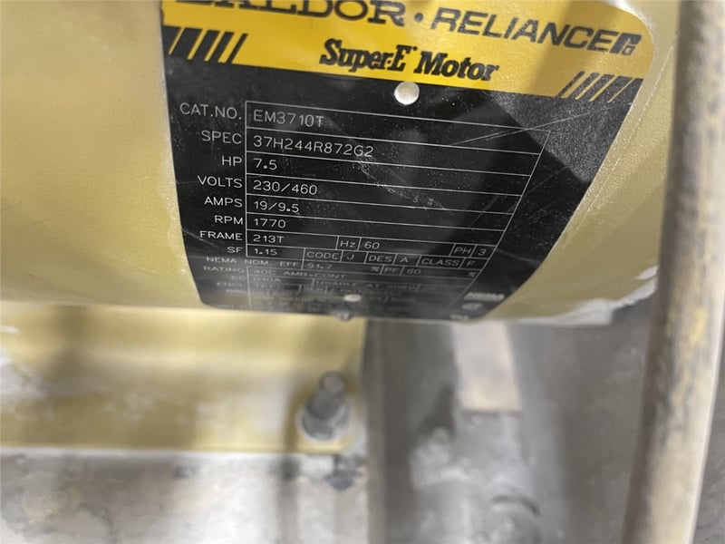 Mac #563, vacuum conveyor, 7.5 HP Baldor motor, 230/460 V., Dresser 45 ...