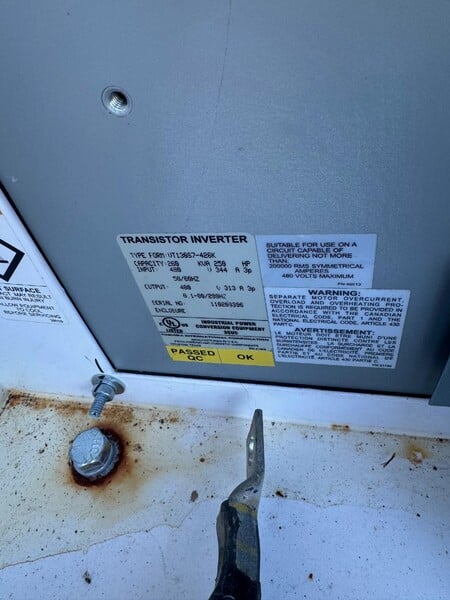 250 HP Toshiba, HX7+C426KCB, VFD drives, 460 VAC Input, 0-90 Hz output ...