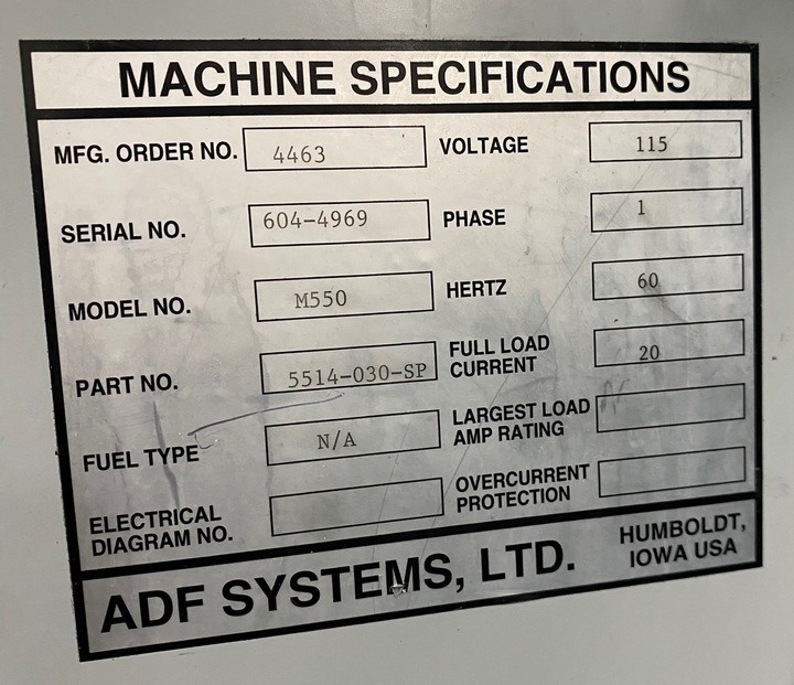 ADF #M550, Glove Box Washer, 12 cu.ft., 36" x 24" x 24" H, 500 PSI ...