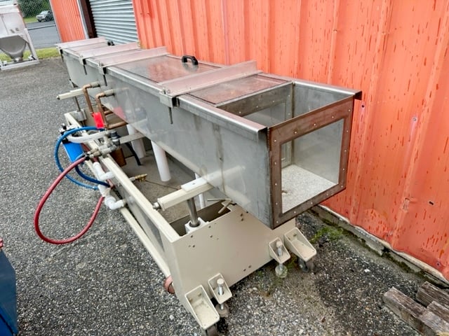 16" x 12' Water Cooling Trough, TEC Polymer, with reservoir tank for ...