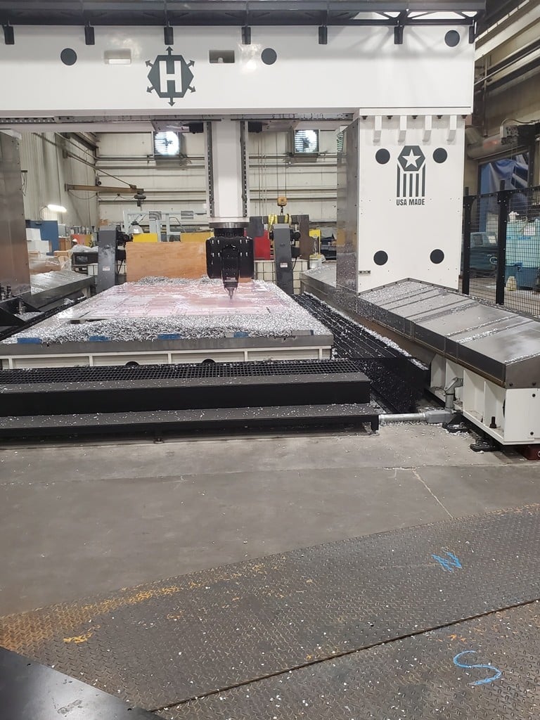HEXRAM #MT-2510, 5-Axis gantry mill with twin pallets 72" x 156", 197 ...