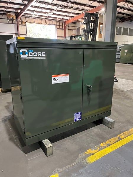 500 KVA 12470GrdY/7200 Primary, 480Y/277 Secondary, Core Transformer ...